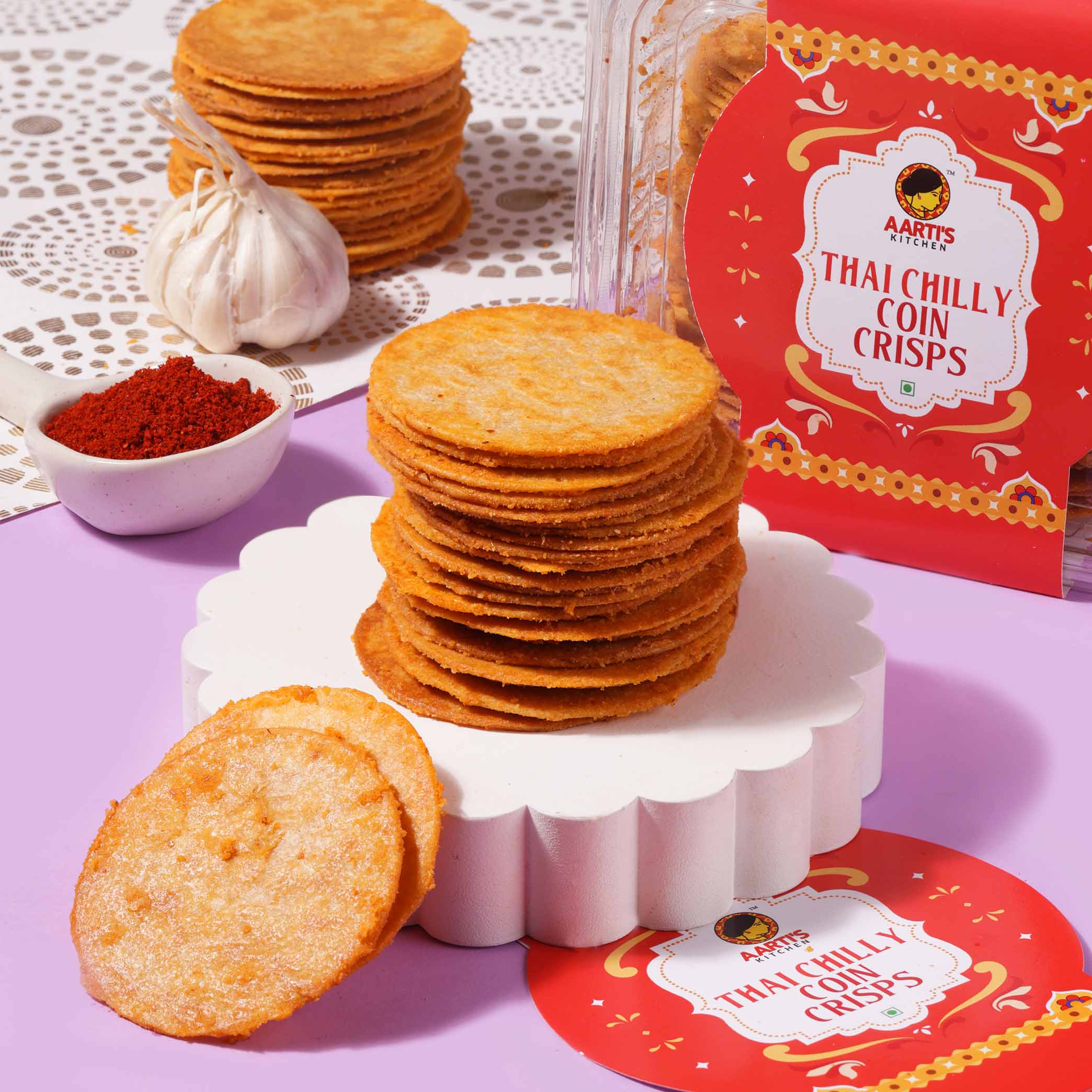 THAI CHILLY COIN CRISPS – aarti-kitchen